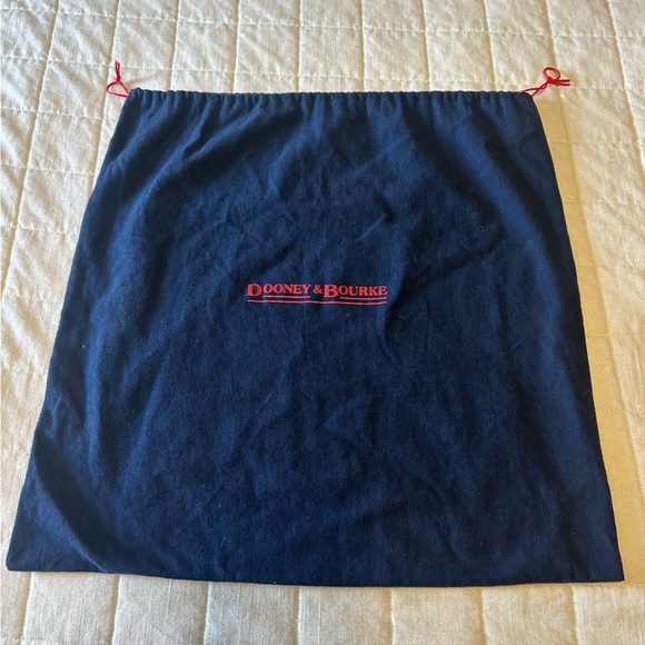 Dooney & Bourke | Bags | Dooney Bourke Navy Blue Flannel Drawstring ...